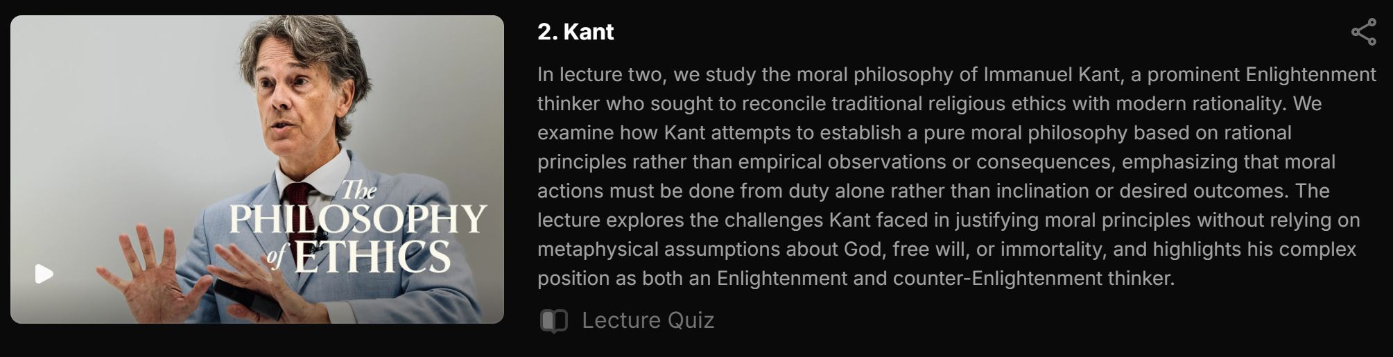 ABSOLUTE DUTY: KANT. Lecture 2 of Philosophy of Ethics course [Peterson ...
